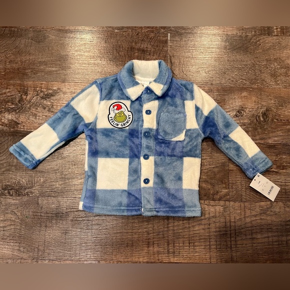 Dr. Seuss | Jackets & Coats | Nwt The Grinch Baby Button Down Jacket ...